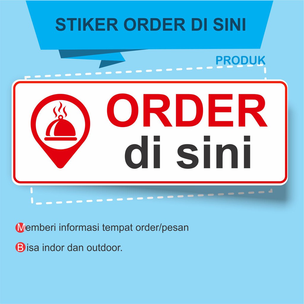 Jual STIKER ORDER DISINI UNTUK TEMPAT USAHA/KULINER | Shopee Indonesia