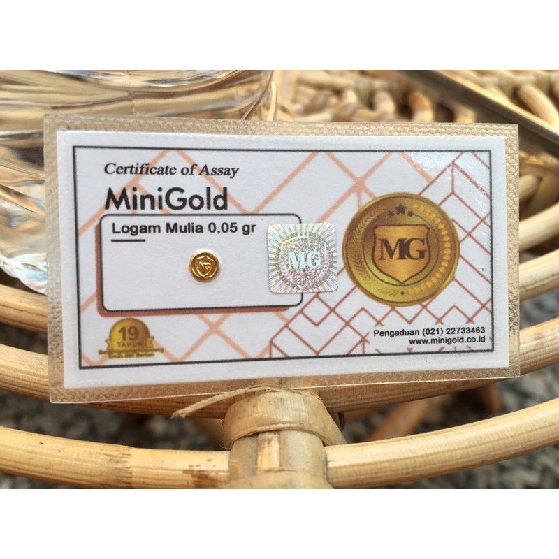 Jual Minigold Koin Emas Murni Mini 24 Karat Logam Mulia ukuran 0,05 ...