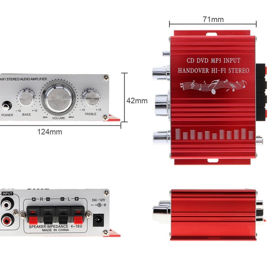 Jual Dijamin Miring harga.. Ampli Mini HiFi Stereo Power Amplifier 12V ...
