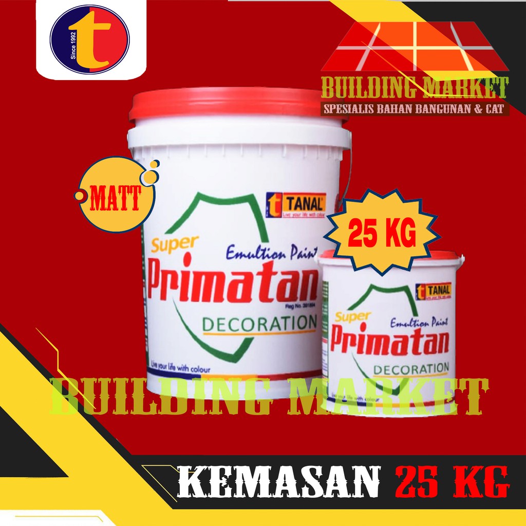 Jual CAT PLAFON GIPSUM GRC CAT TEMBOK TANAL PRIMATAN INTERIOR 25 KG ...