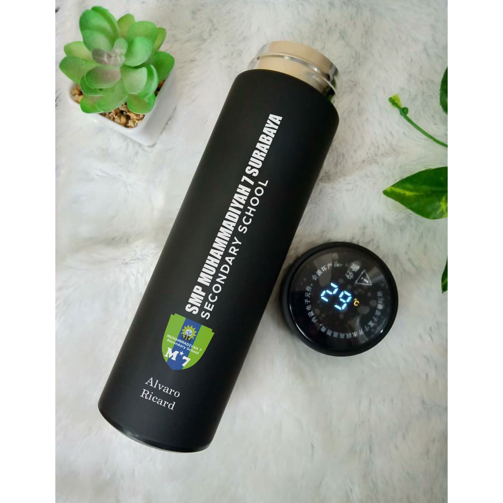 Jual Tumbler Botol Minum Vacuum Thermo Sakura LED Rubber Doff Custom ...