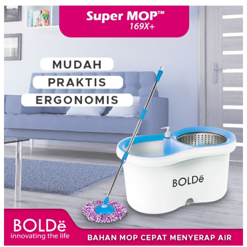 Jual Bolde super mop basic model 169x putih biru | Shopee Indonesia