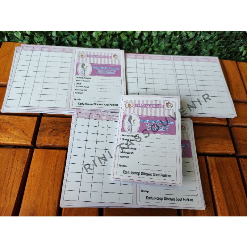 Jual kartu kb bidan model buku 2 lipat Kartu Akseptop Kb Kartu KB ...