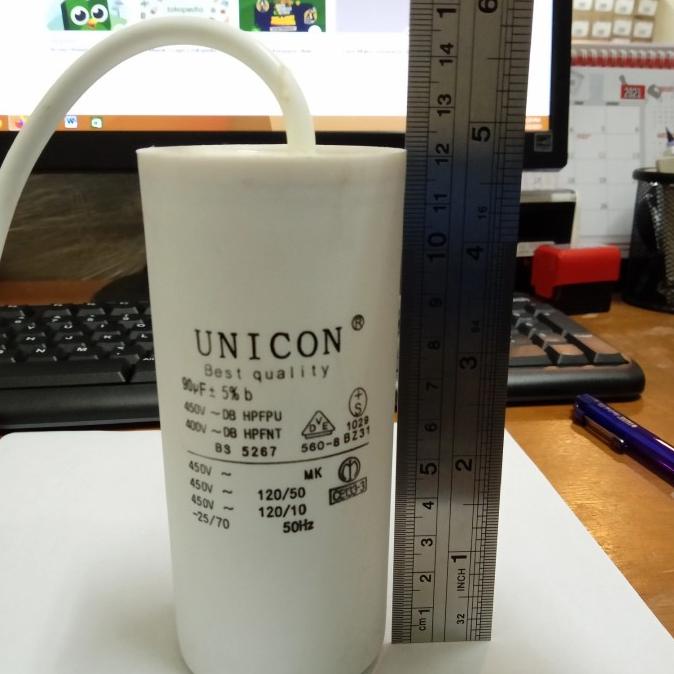 Jual Kapasitor (Capacitor) Pompa 90Uf 450Vac Unicon | Shopee Indonesia