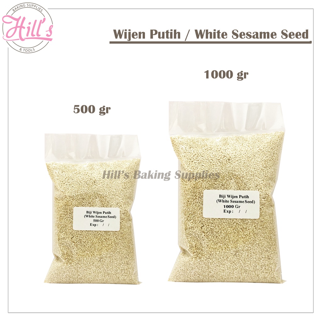 Jual BIJI WIJEN PUTIH PREMIUM 500gr 1kg / WHITE SESAME SEED IMPORT 500 ...