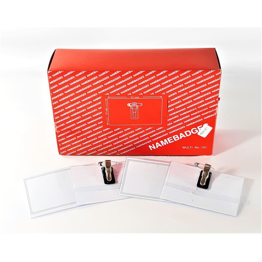 Jual Name tag Name badges ID Card holder jepit peniti - 5 pc | Shopee ...