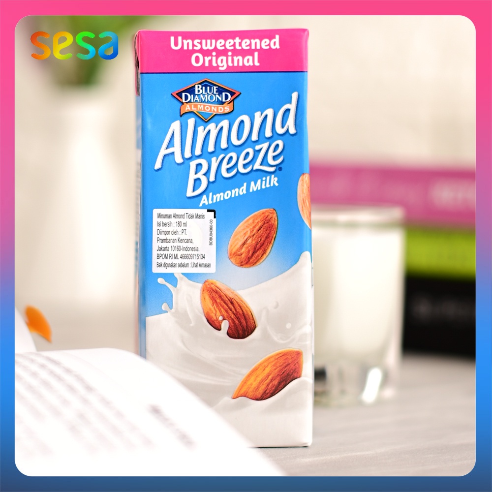 Jual Blue Diamond Almond Breeze Milk Unsweetened Original 180 ml (Almond Milk) | Shopee Indonesia