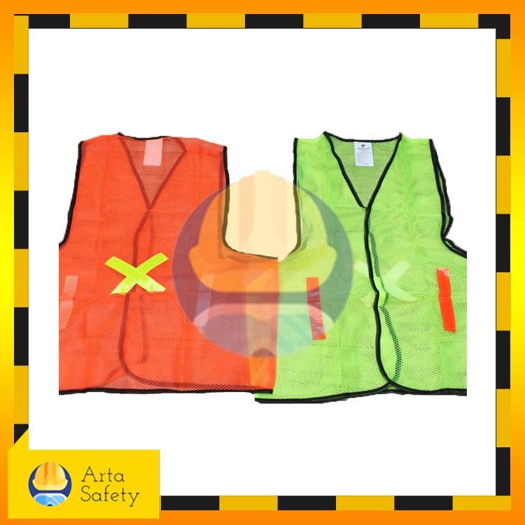 Jual Rompi Jaring/ Rompi Proyek/ Safety Vest ( Warna Orange & Kuning ...