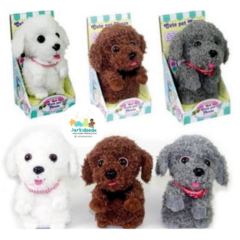 Jual MAINAN ANAK BONEKA ANJING POODLE CUTE PUPPY DOG TOY CAN TALK ...