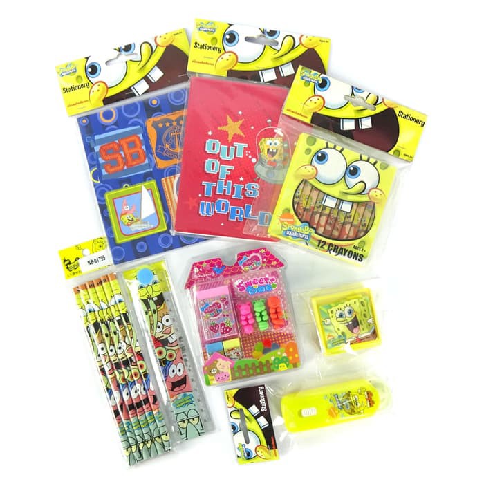 Jual Paket Stationery / Paket Alat Tulis SpongeBob | Shopee Indonesia