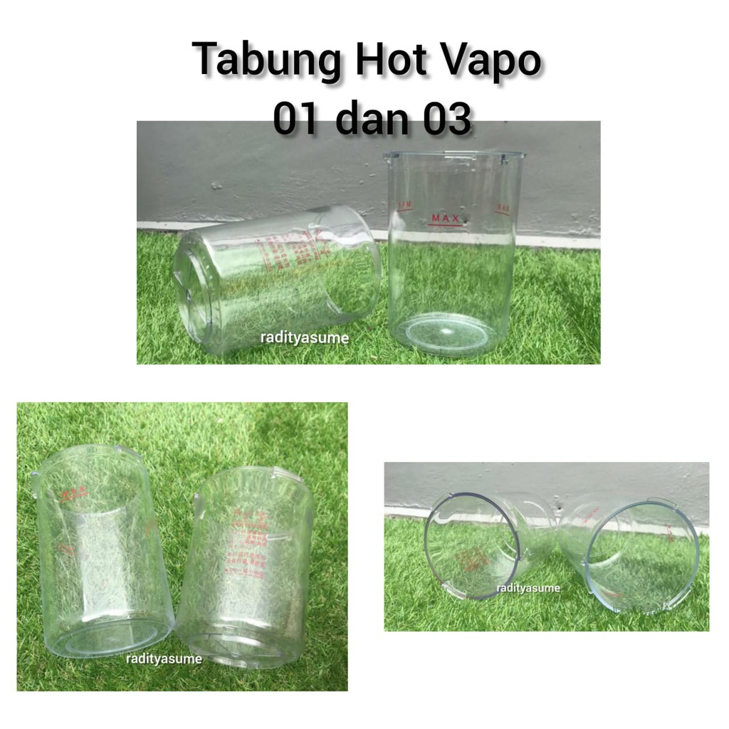 Jual Vapo hot sparepart tabung gelas vapozone tabung gelas plastik ...