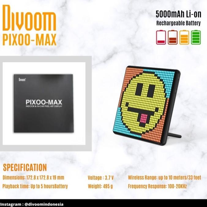 Jual Divoom Pixoo Max DIY Pixel Art LED Display (with Car Mount ...