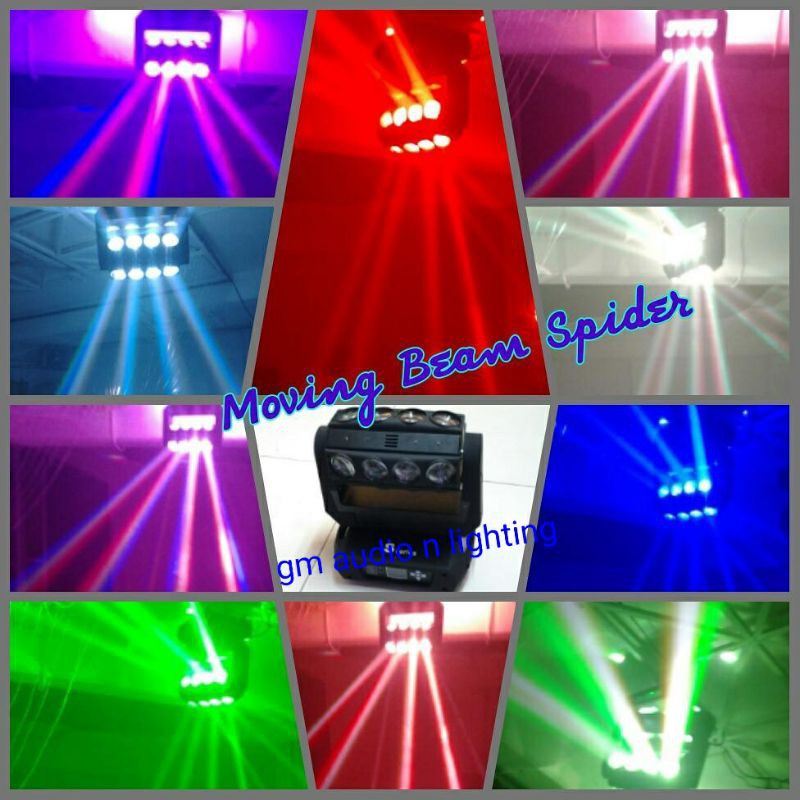 Jual Lampu disko moving head 16 x 15w 4in1 moving head spider led ...
