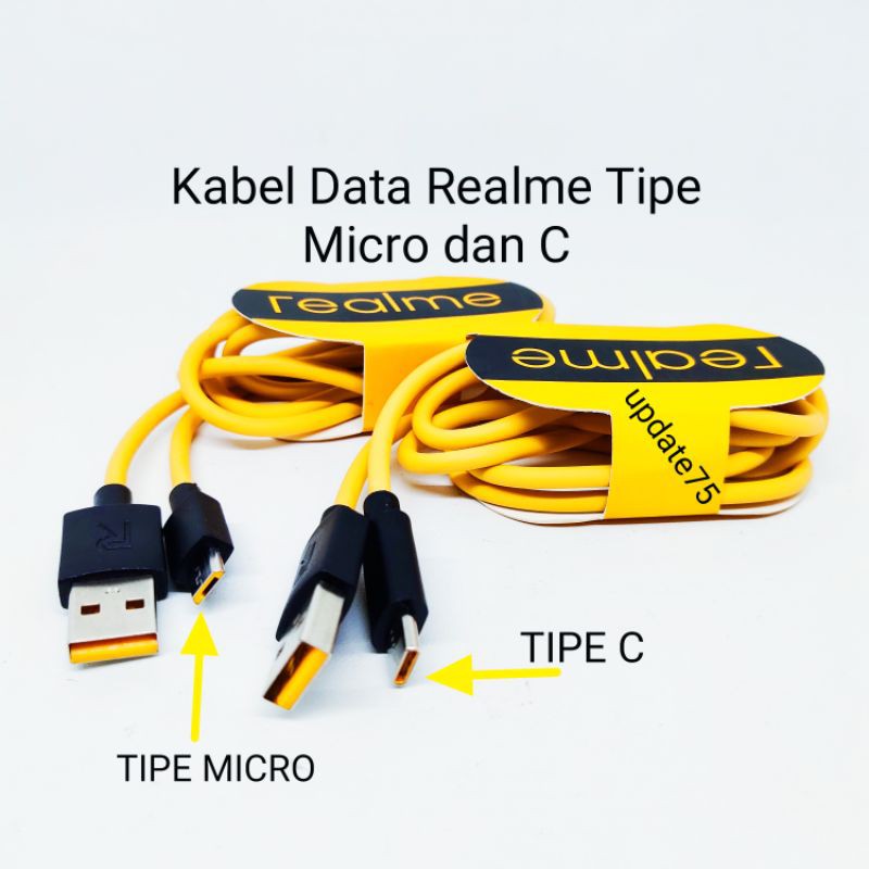 Jual Kabel Charger Realme Colokan Tipe C Dan Tipe Micro Original ...