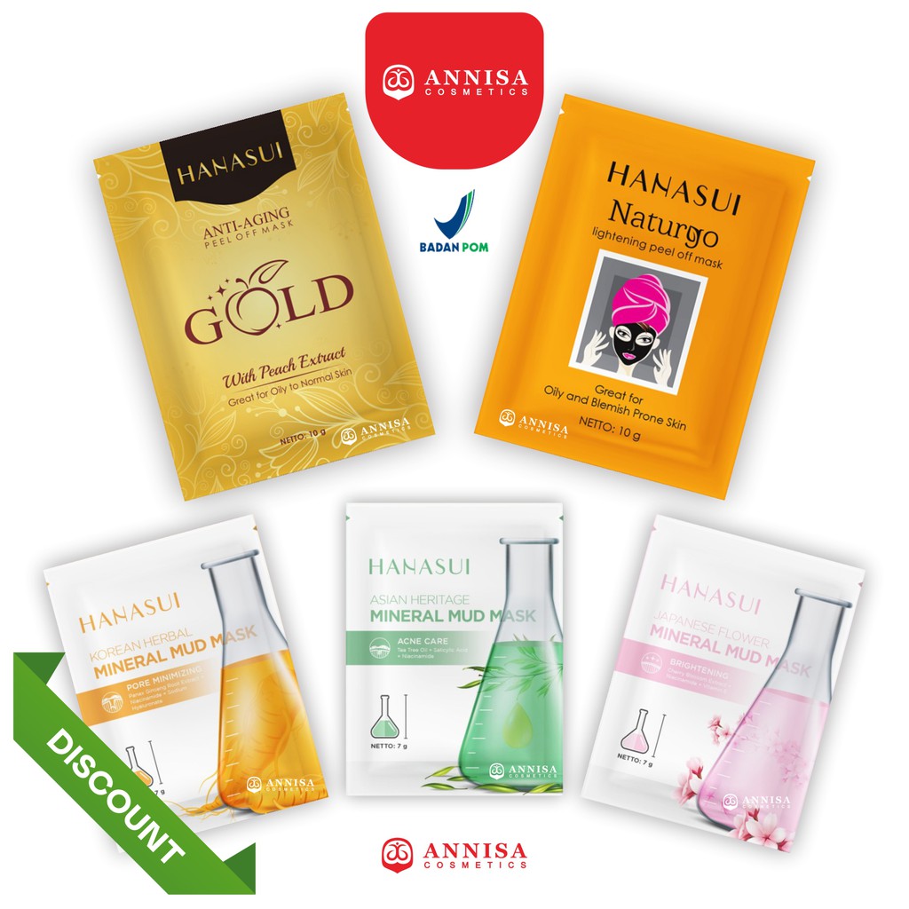 Jual HANASUI Naturgo Peel Off Masker x GOLD Anti Aging x Mineral Mud ...