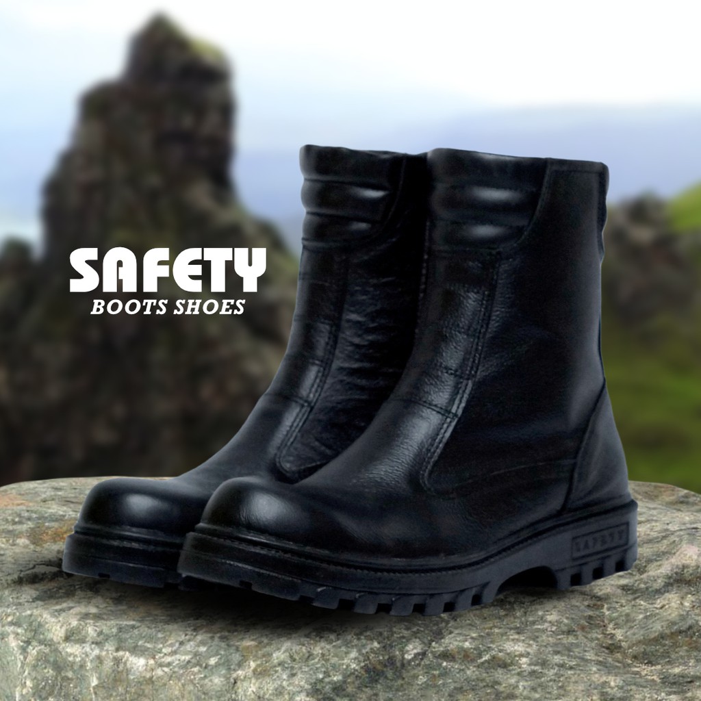 Jual Solusi Sepatu Boot Safety Kulit Asli PDL Pria Boots Murah Proyek ...