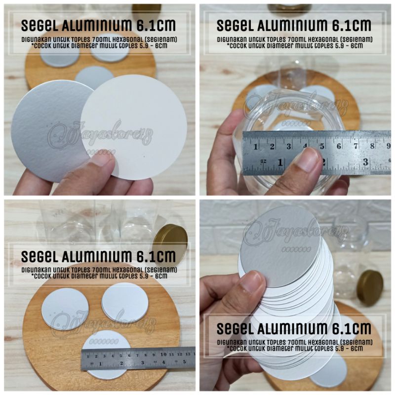 Jual SEGEL ALUMINIUM FOIL SEAL INDUKSI 6.1CM BOTOL SAMBAL JAR TOPLES ...