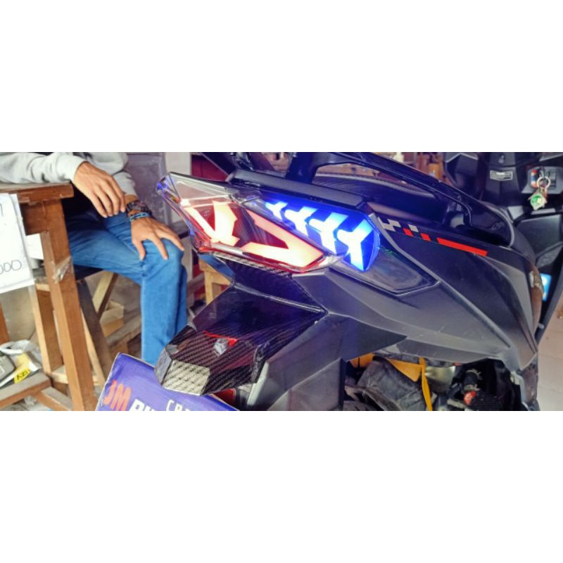 Jual stoplamp lazy Custom Honda Vario 125150 PNP model Tulang | Shopee ...