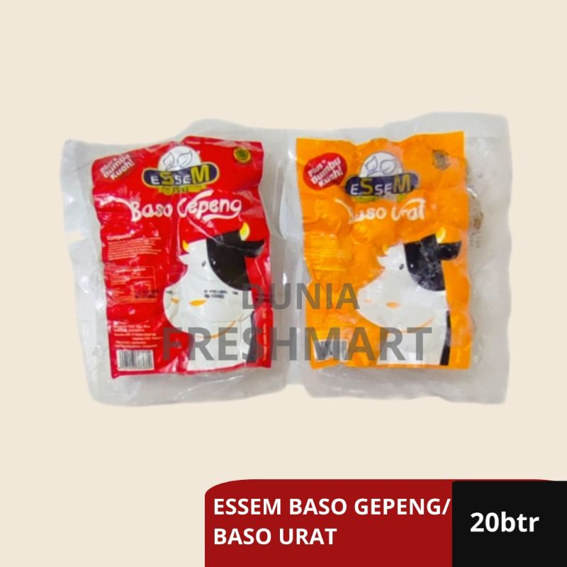 Jual ESSEM BAKSO GEPENG/BAKSO URAT ISI 20BUTIR BASO GEPENG BASO URAT ...