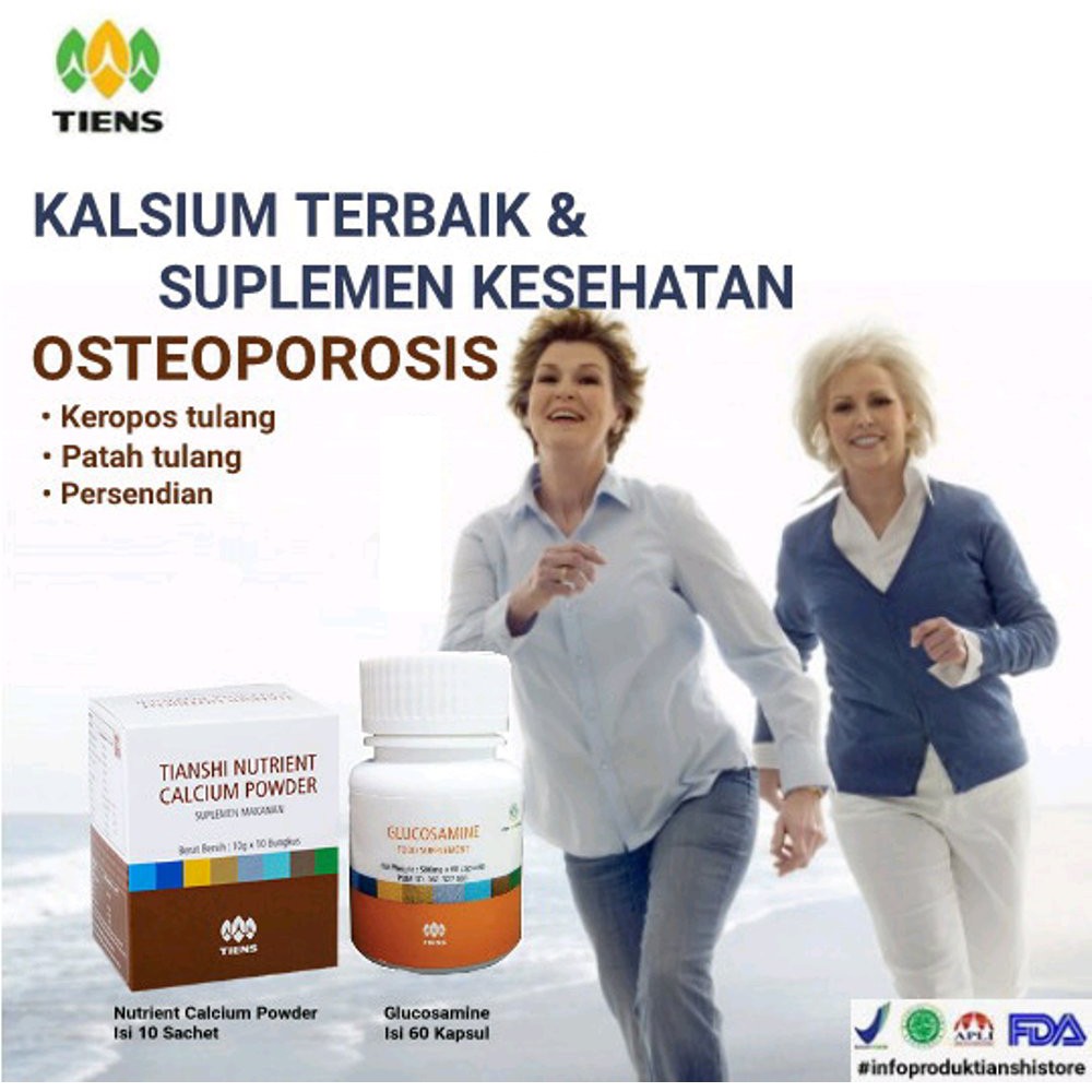 Jual Obat Herbal Untuk Osteoporosis Kalsium Tiens + Glucosamin Tianshi ...
