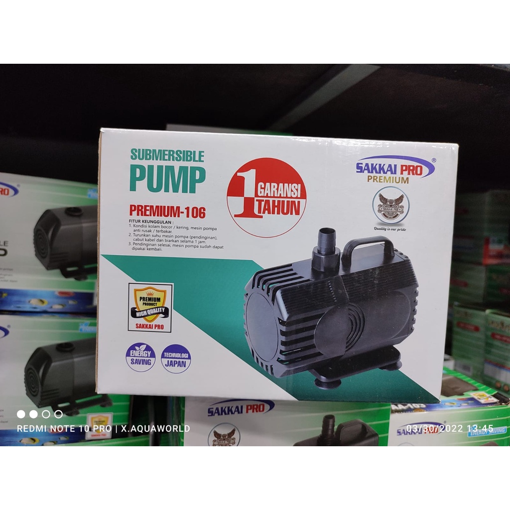Jual SAKKAI PRO - Pompa Kolam/Submersible Pump (PREMIUM106) - 4000L/H ...