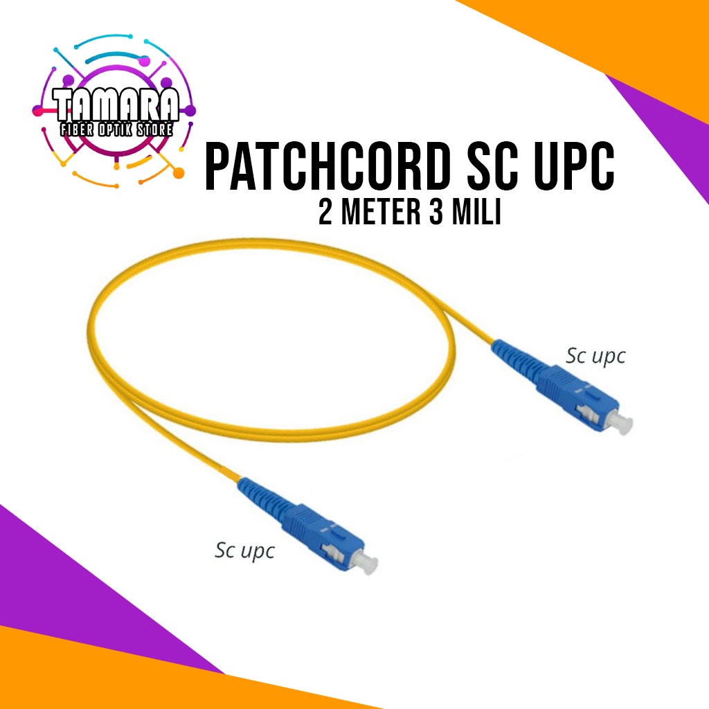 Jual Patchcord SC UPC Simplex Single Mode 2 Meter patchord 2m | Shopee Indonesia