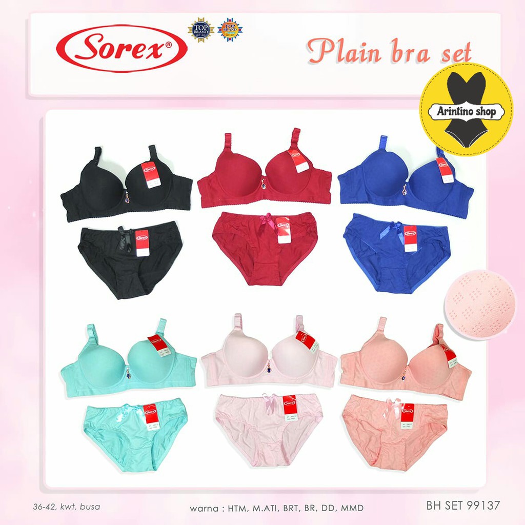Jual 1set Bh Bra Set Sorex 99137 Cup B Bra Satu Set Busa Kawat