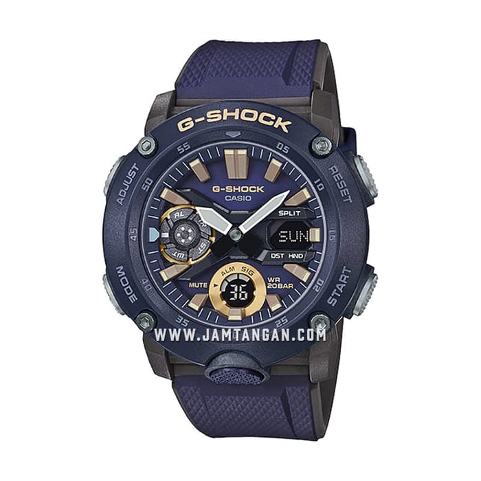 Jual Casio G-Shock GA-2000-2ADR Blue Digital Analog Dial Blue | Shopee ...