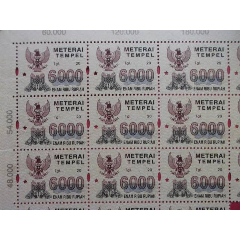Jual Materai 6000 Rupiah Tahun 2003 2004 2005 Materai Lama | Shopee ...