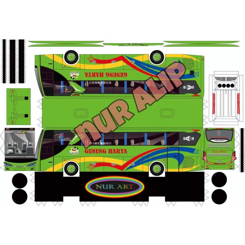 Jual papercraft bus DIY, GUNUNG HARTA (jetbus 3+) | Shopee Indonesia
