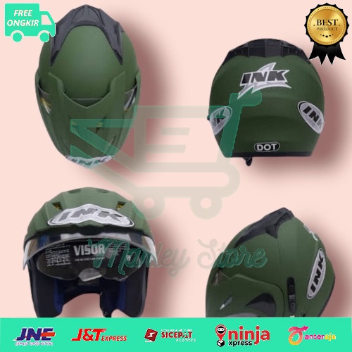 Jual Helm jp8 T1 tempel stiker ink army doff free packing aman warna ...