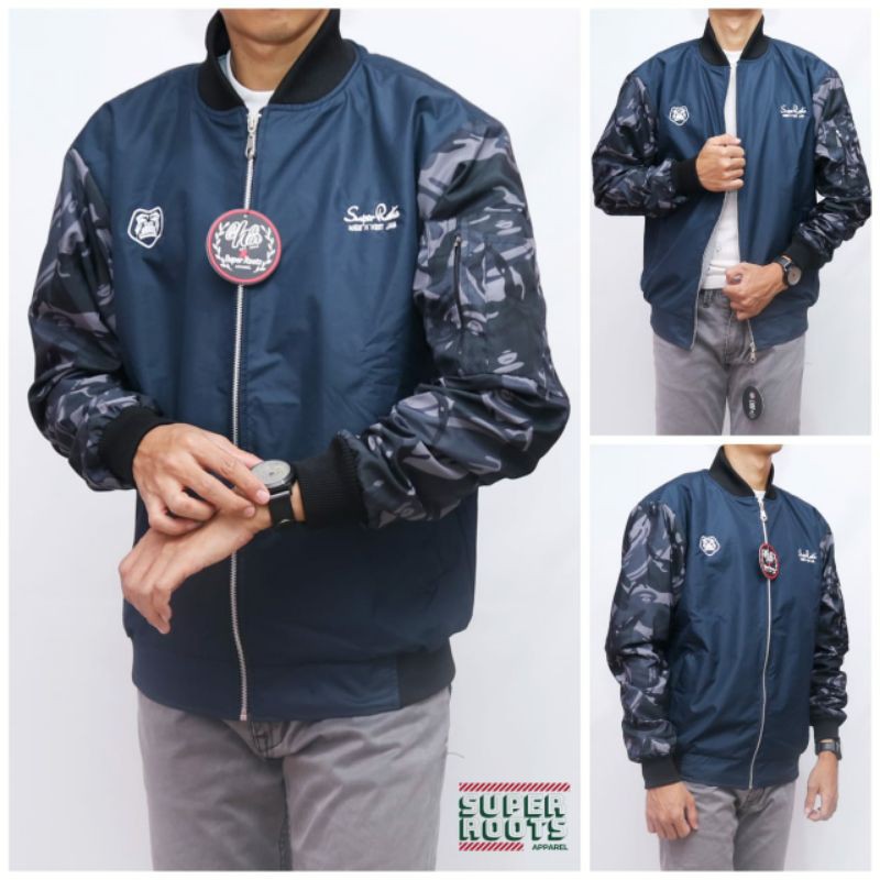 Jual Jaket Bomber Pria - Jaket Army - Jaket Combinasi Pria | Shopee ...
