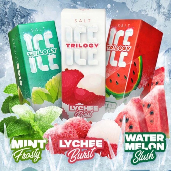 Jual TRILOGY ICE SALT LIQUID LYCHEE BURST MINT FROSTY WATERMELON SLUSH ...