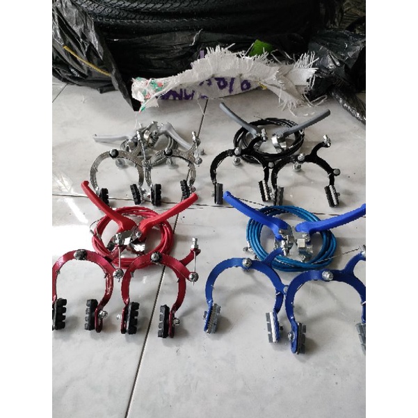 Jual Rem BMX warna sepeda ukuran 12 16 18 20 24 26 27.5 set komplit ...