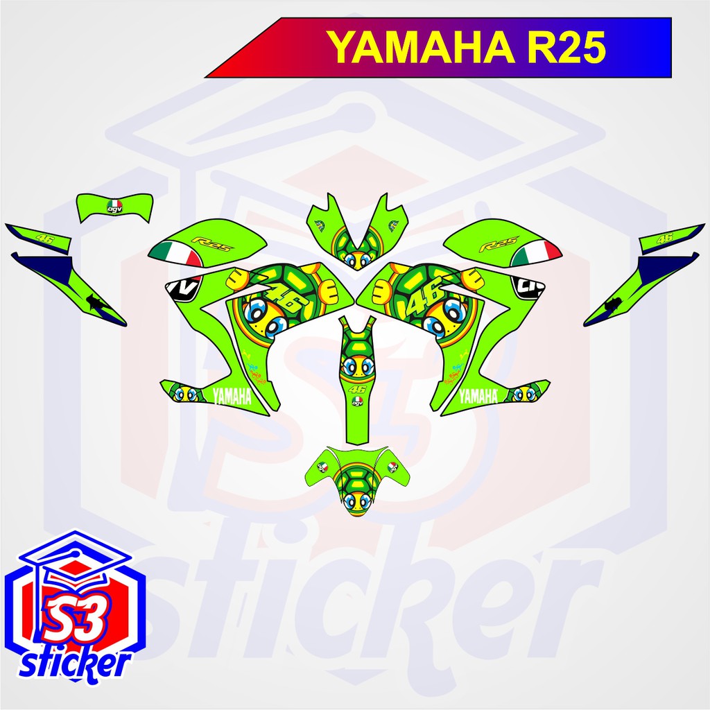 Jual STICKER DECAL MOTOR YAMAHA R25 | Shopee Indonesia
