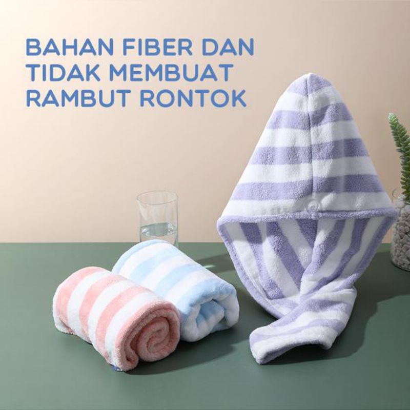 Jual SAMONO Handuk Rambut Keramas Hair Dryer Fleece Cepat Kering Fiber ...