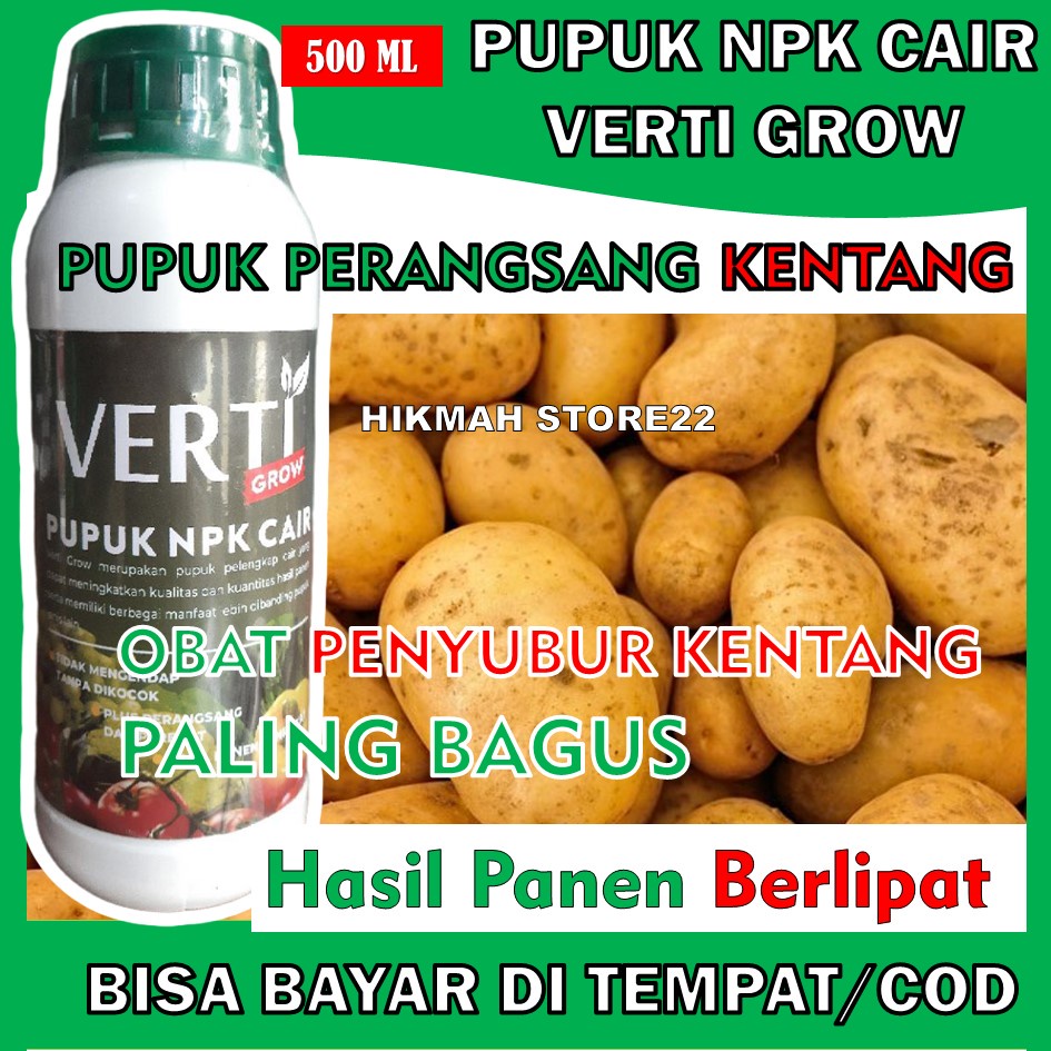 Jual PUPUK NPK CAIR VERTI GROW 500 ML Pupuk Semprot Pelebat Tanaman Kentang - Pupuk Perangsang ...