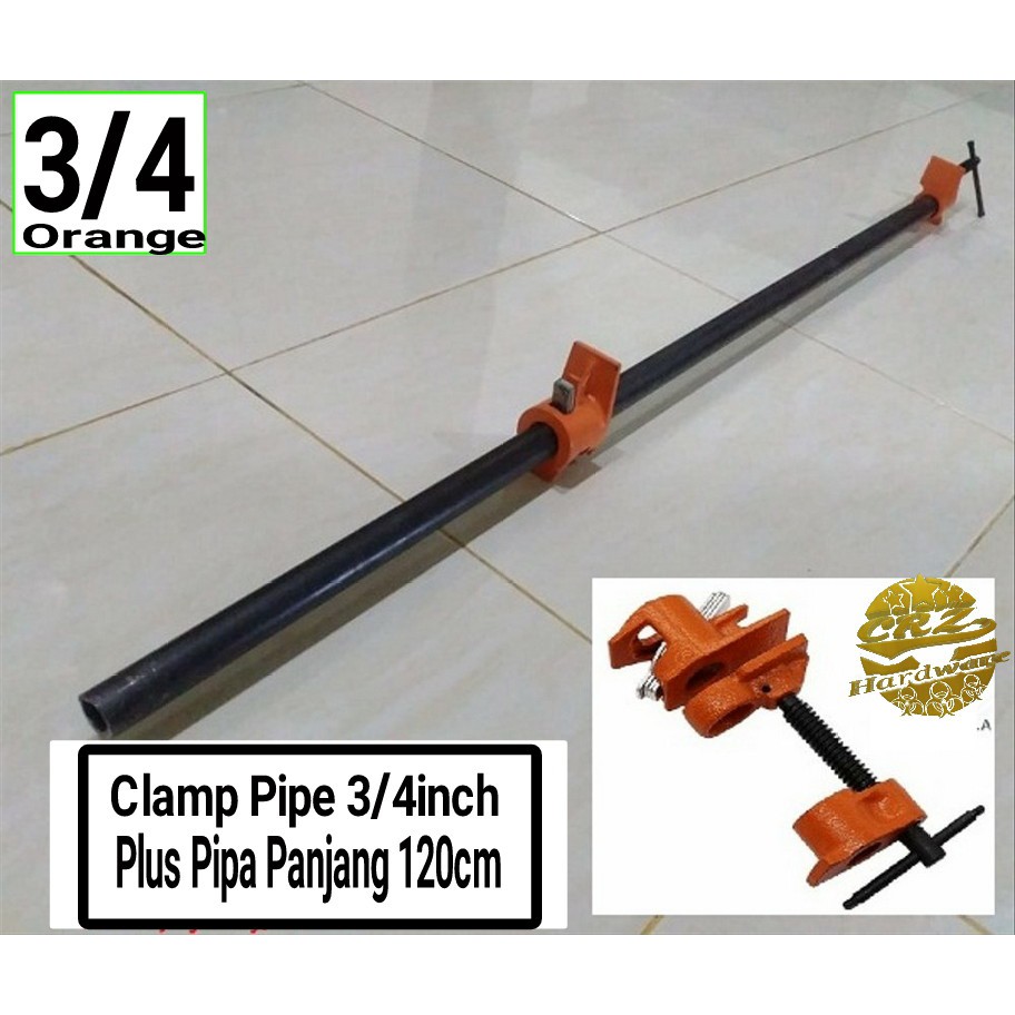 Jual Pipe Clamp Fixture Pres Kayu 3 Per 4inch With Legs Red Edition ...