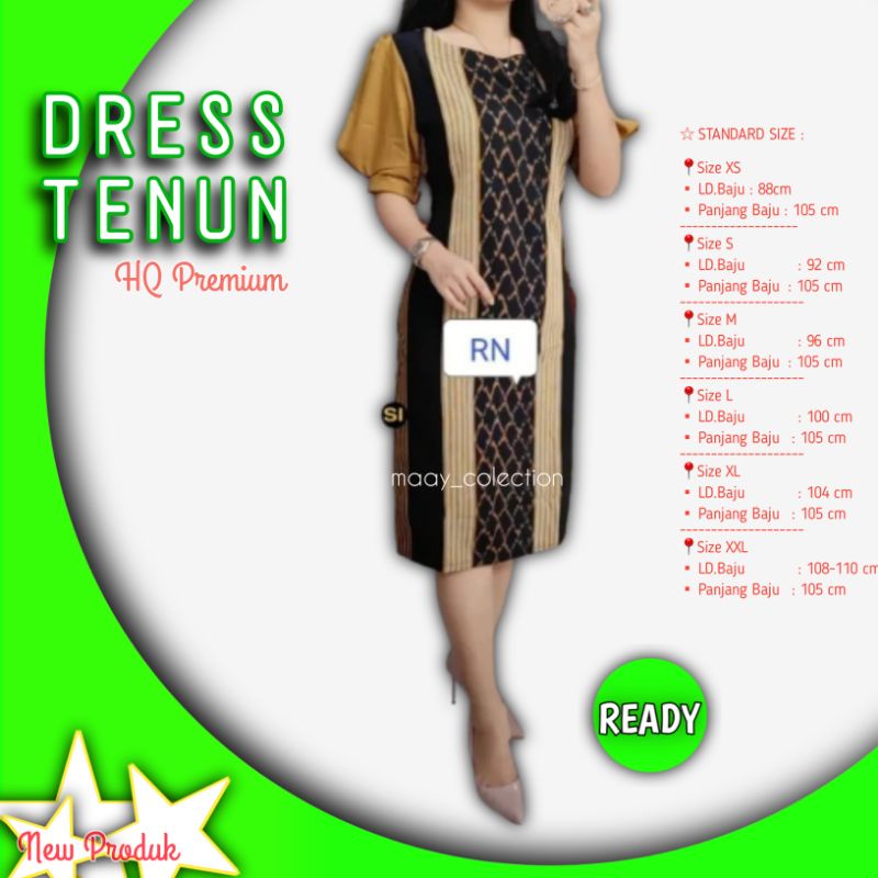 Jual Baju dress tenun etnik wanita jepara model span warna hitam kuning ...