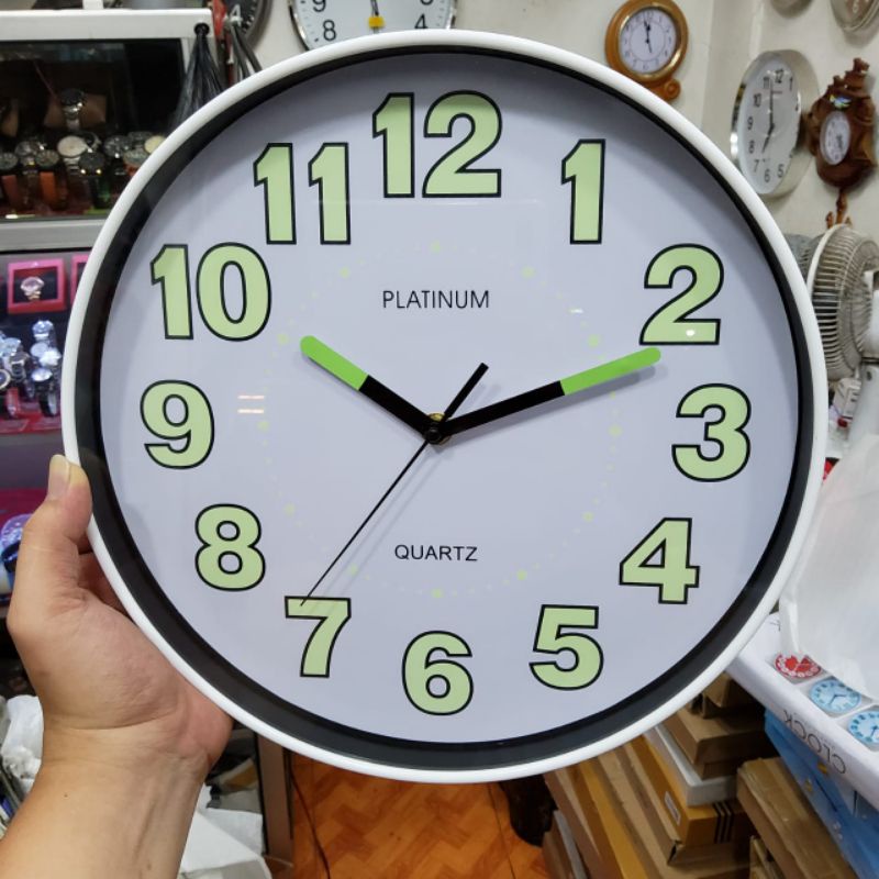 Jual jam dinding platinum bisa nyala 30cm sweep super silent | Shopee ...