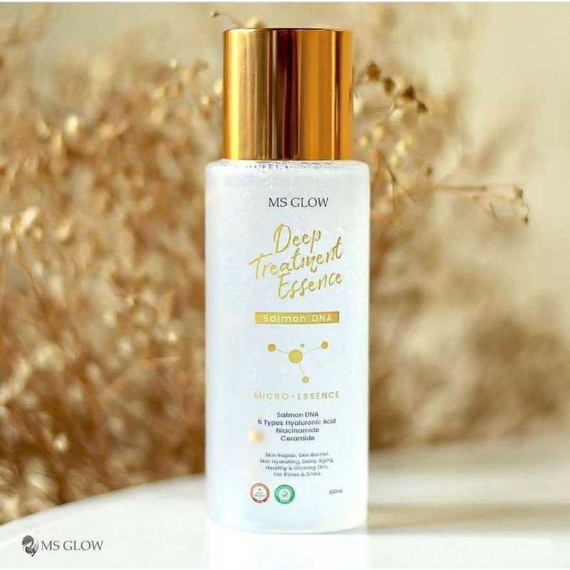 Jual Ms Glow Deep Treatment Essence Salmon DNA / New Deep Essence Ms ...