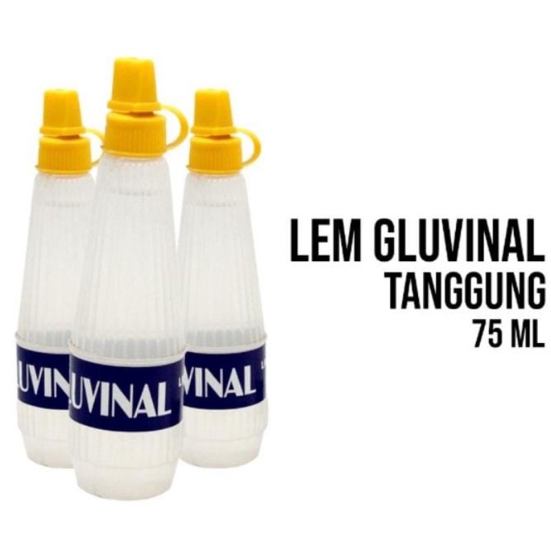 Jual Lem Gluvinal 75 ml/Lem Kertas/Lem Cair Besar/Lem Serbaguna ...