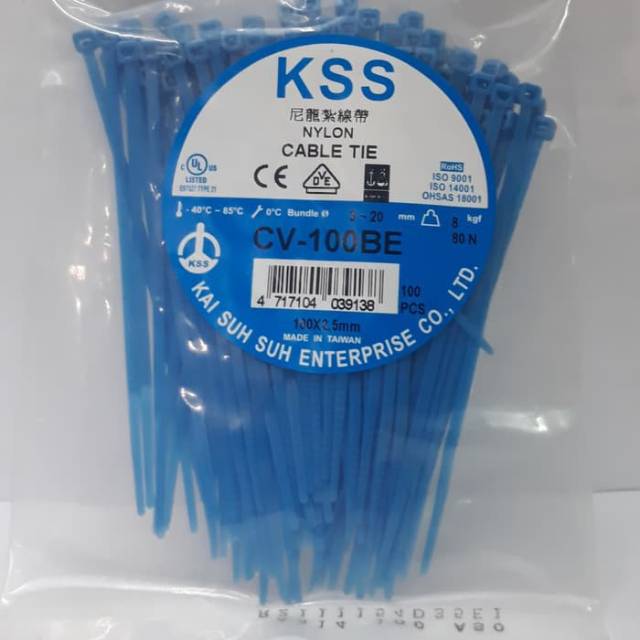 Jual CABLE TIE KSS CV-100 BE-BLUE | Shopee Indonesia