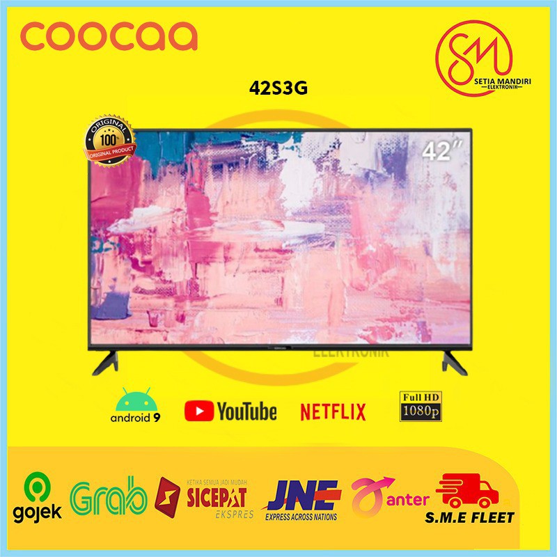 Jual COOCAA 42 inch 42S3G Smart LED TV - Android 9 - FULL HD - Netflix ...