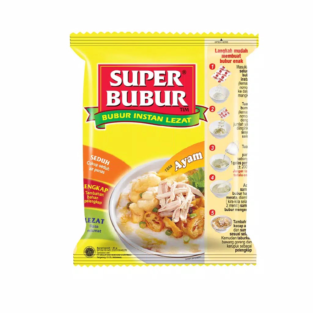 Jual Super Bubur Makanan Instan Lezat 46gr | Shopee Indonesia