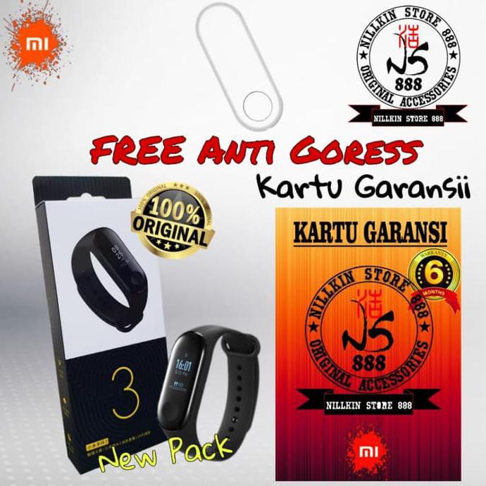 Jual IPROMOl XIAOMI MI BAND 3 MIBAND ORIGINAL JAM TANGAN SMARTWATCH FREE ANTI GORES ICQl ...