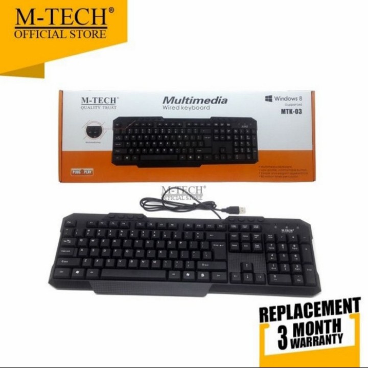 Jual M-Tech MTK 03 Original Keyboard PC Laptop Multimedia Full Size ...