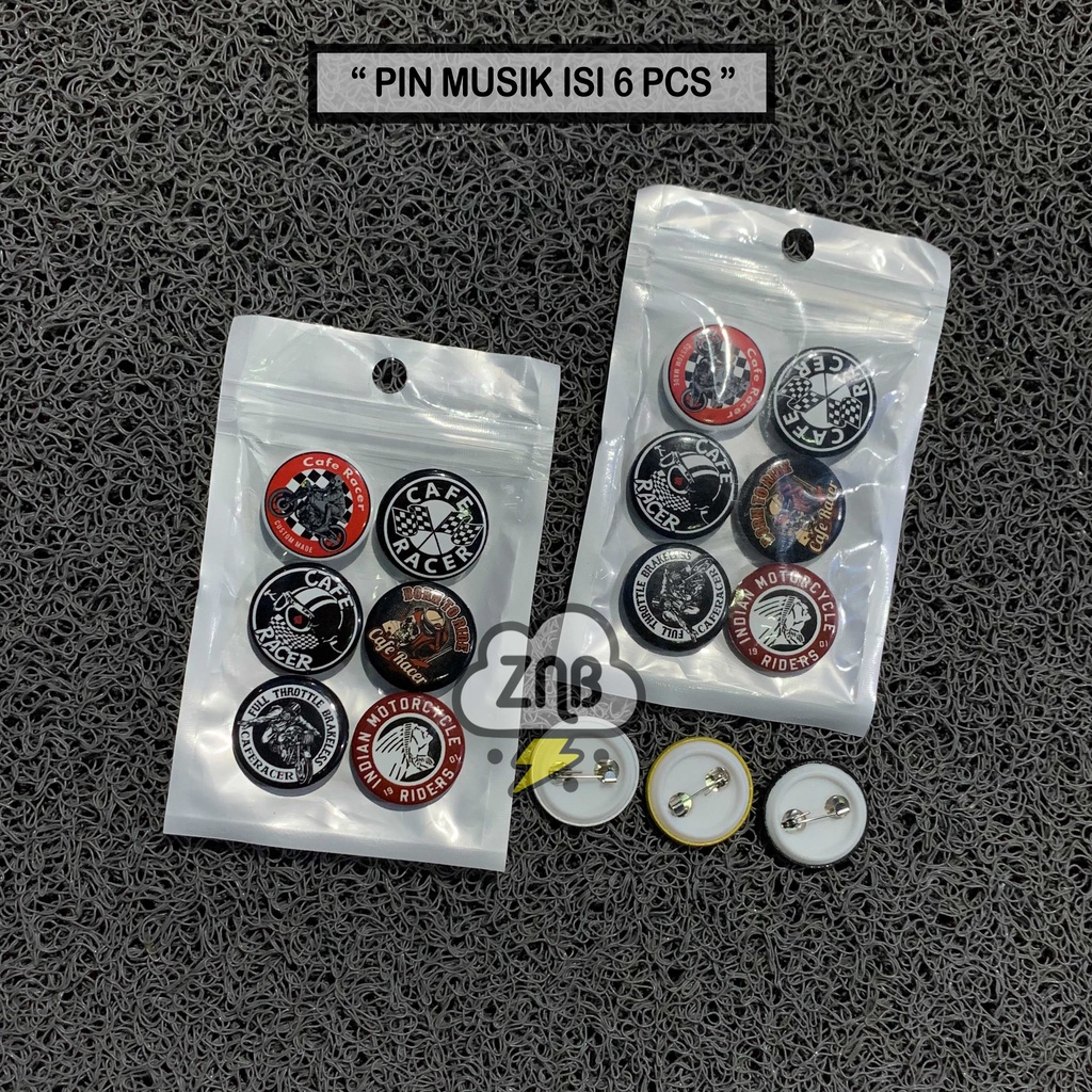 Jual PIN CAFE RACER BROSH MOTOR PIN MUSIK PIN KARAKTER ISI 6 PIN BEST ...