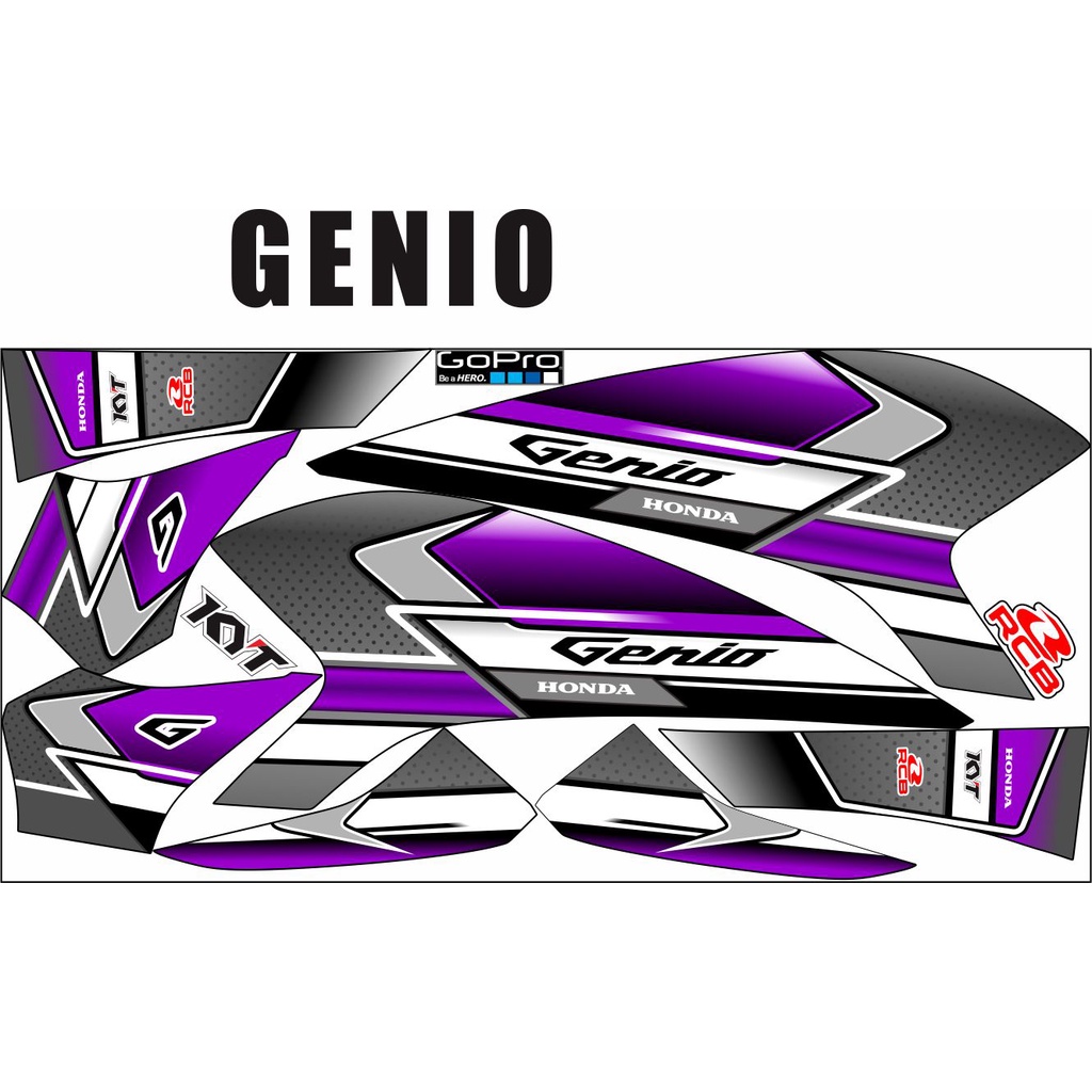 Jual STIKER DECAL LIS MOTOR GENIO STICKER STRIPING GENIO STIKER MOTOR ...