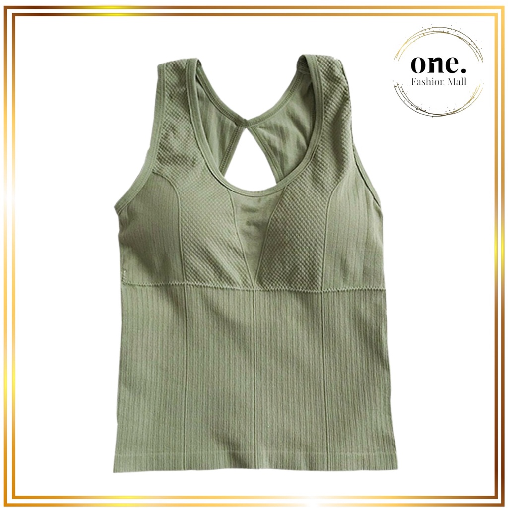 Jual ONEFASHIONMALL BR157 Atasan Tank Top Bra Singlet Panjang Wanita Kamisol Sexy Tanpa Kawat ...